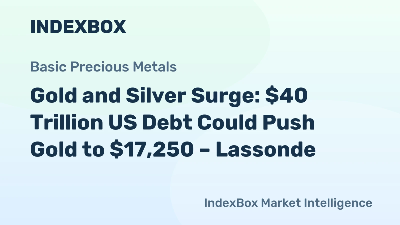 Gold and Silver Surge: $40 Trillion US Debt Could Push Gold to $17,250 – Lassonde