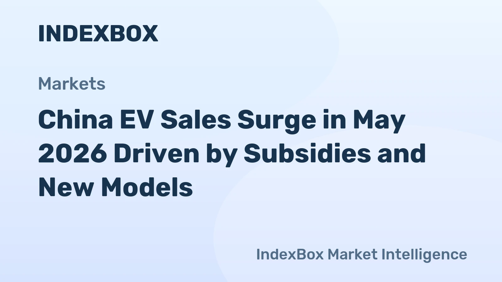 China EV Sales Surge in May 2026 Driven by Subsidies and New Models