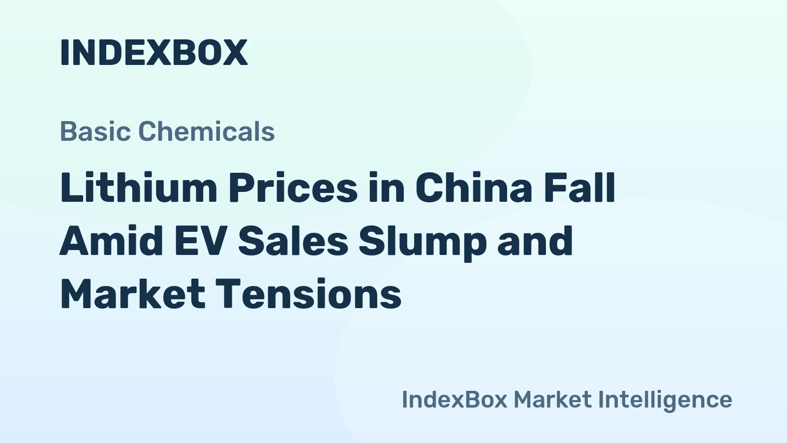 Lithium Prices in China Fall Amid EV Sales Slump and Market Tensions