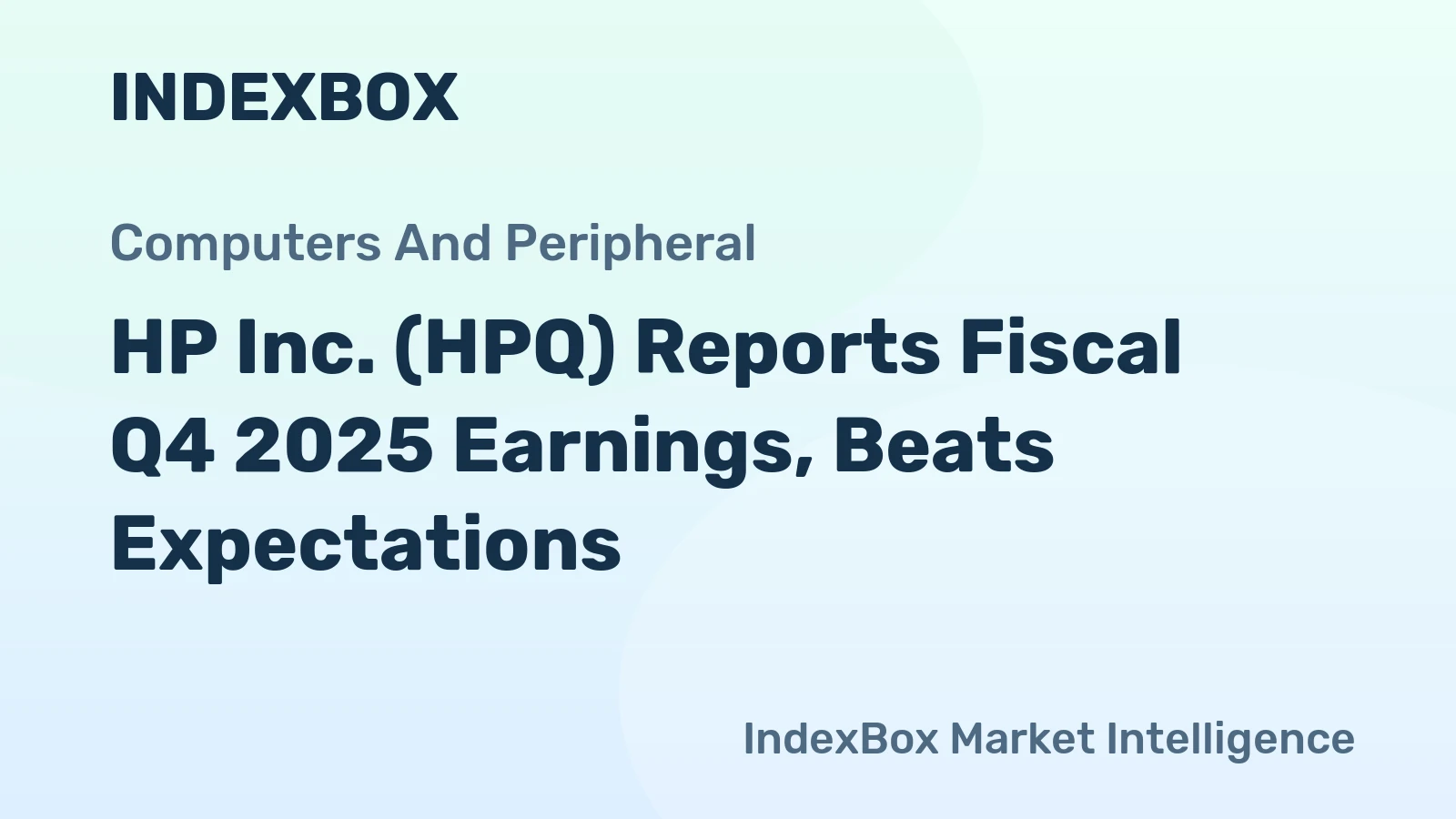 HP Inc. (HPQ) Reports Fiscal Q4 2025 Earnings, Beats Expectations