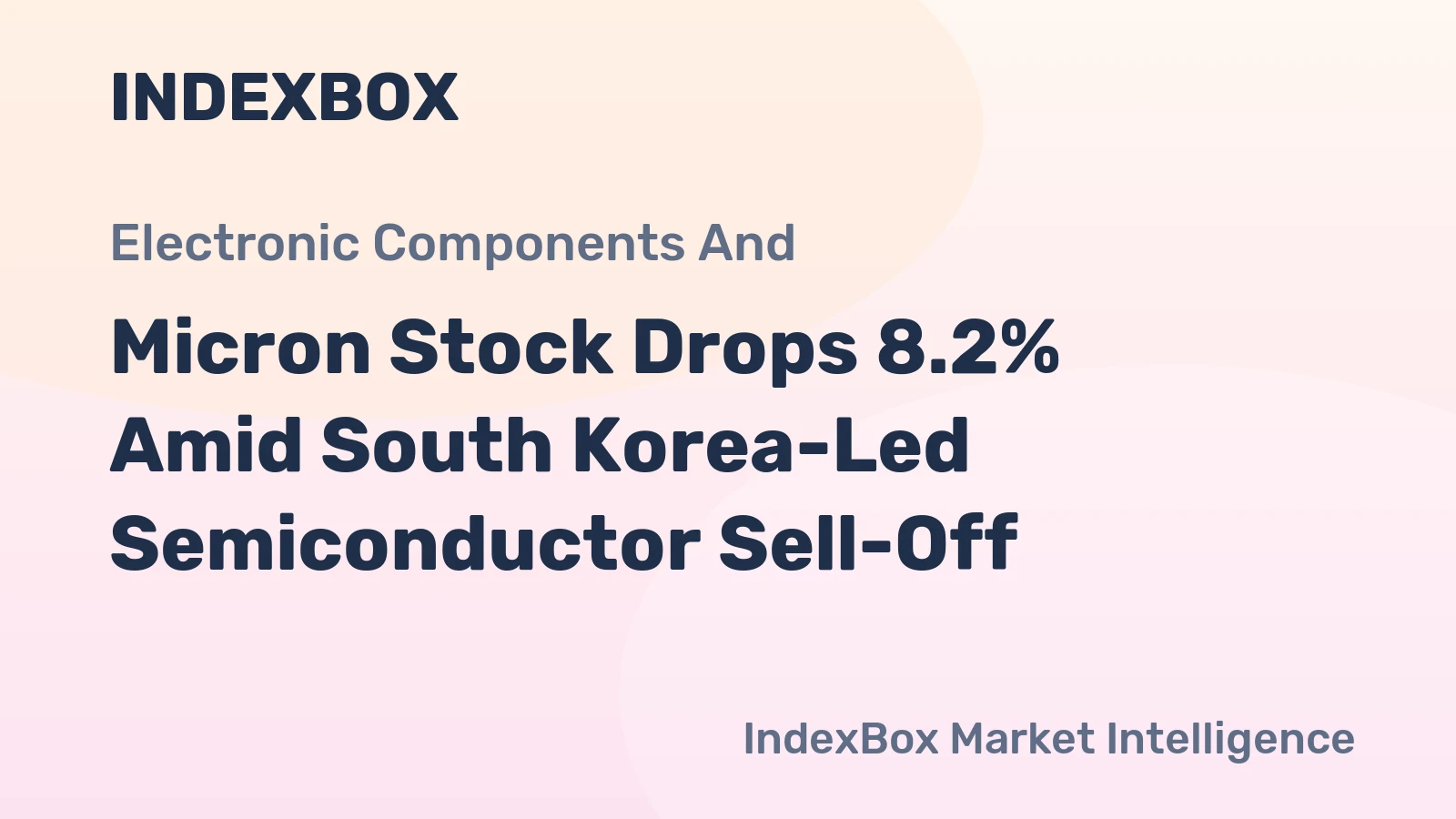 Micron Stock Drops 8.2% Amid South Korea-Led Semiconductor Sell-Off