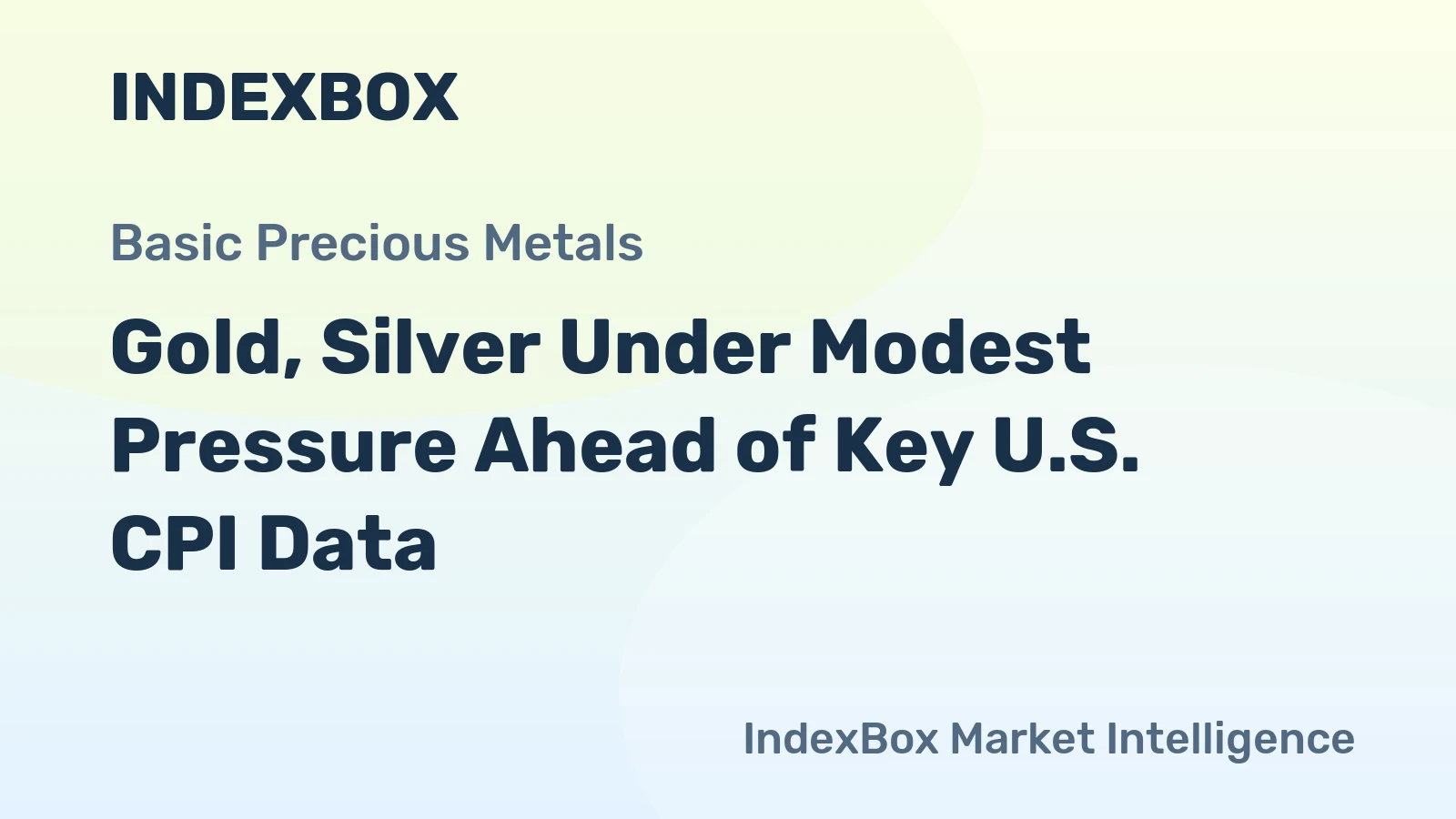 Gold, Silver Under Modest Pressure Ahead of Key U.S. CPI Data