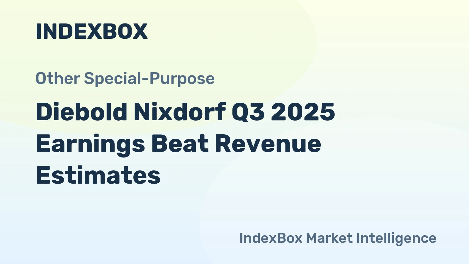 Diebold Nixdorf Q3 2025 Earnings Beat Revenue Estimates