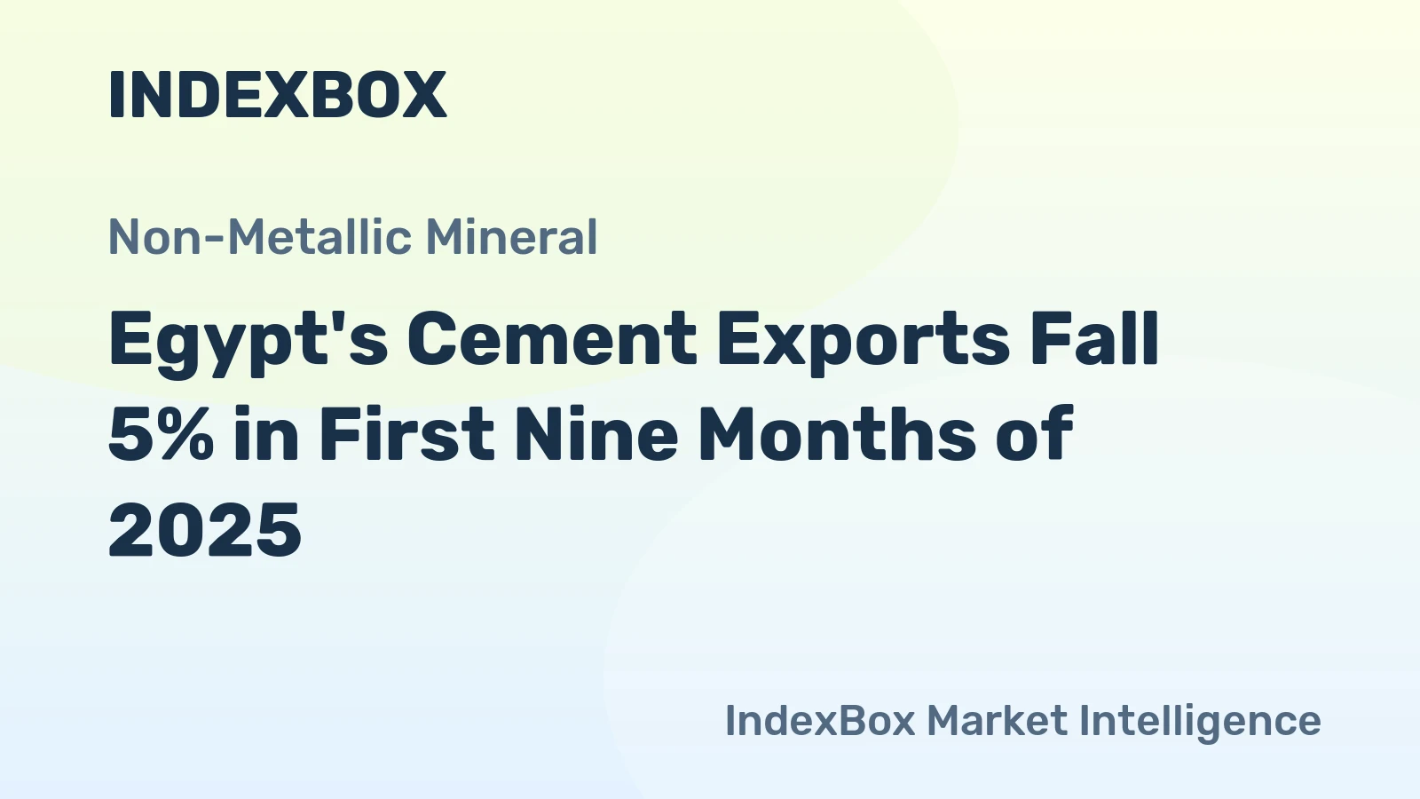 Egypt's Cement Exports Fall 5% in First Nine Months of 2025