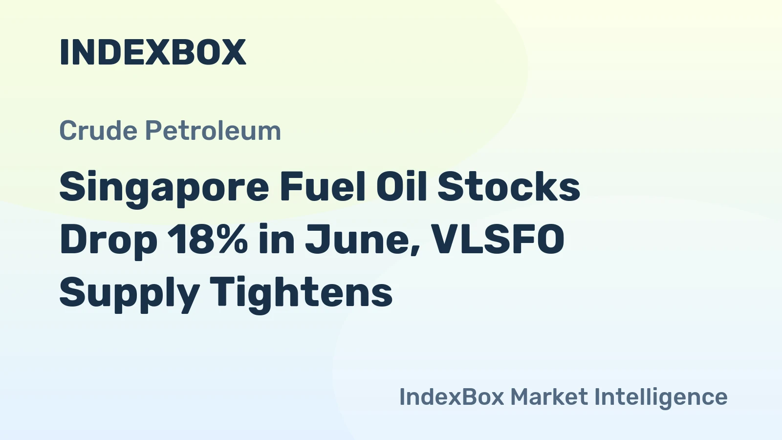 Singapore Fuel Oil Stocks Drop 18% in June, VLSFO Supply Tightens