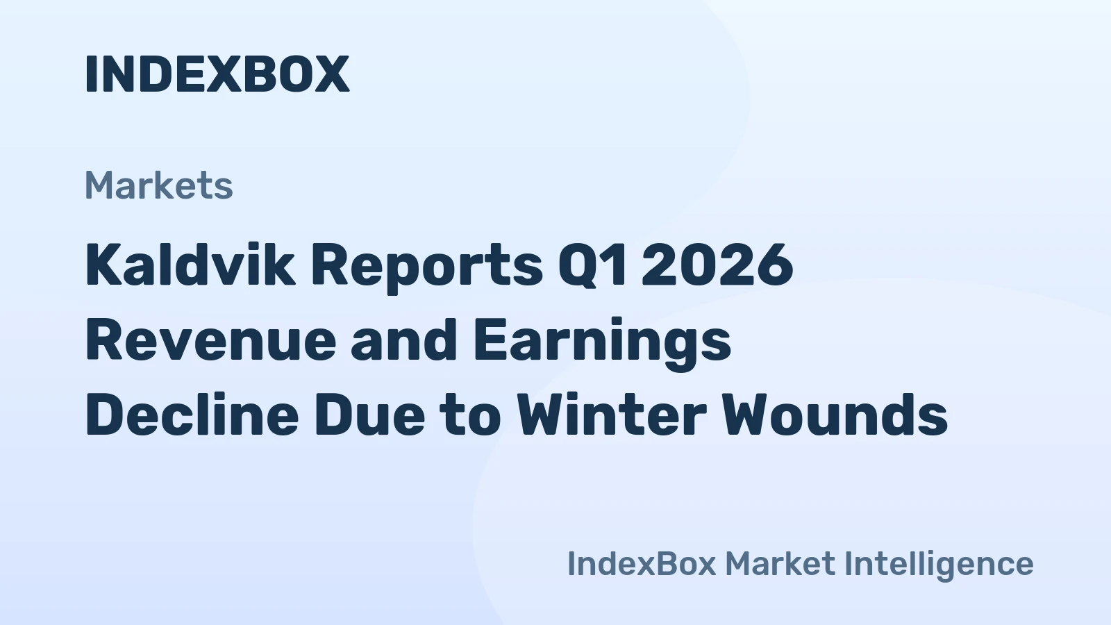 Kaldvik Reports Q1 2026 Revenue and Earnings Decline Due to Winter Wounds