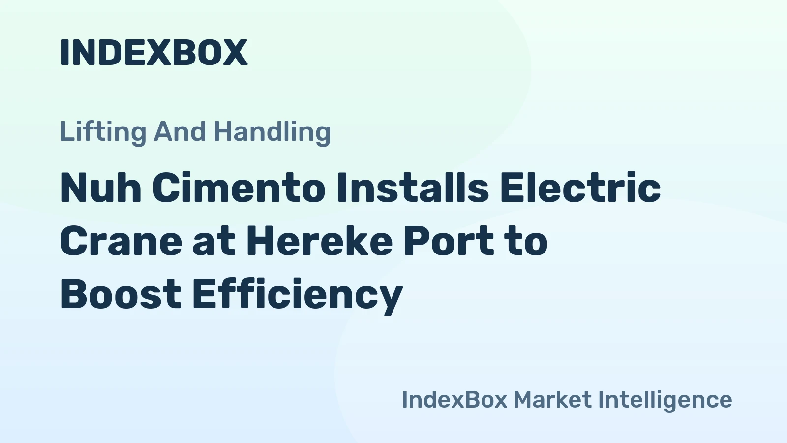 Nuh Cimento Installs Electric Crane at Hereke Port to Boost Efficiency
