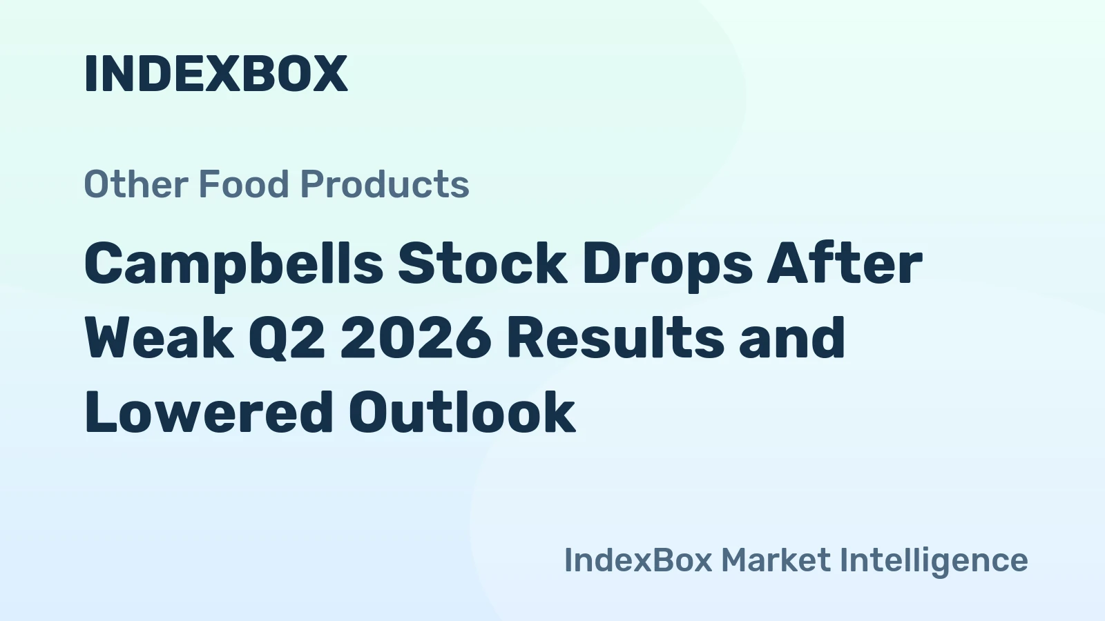 Campbells Stock Drops After Weak Q2 2026 Results and Lowered Outlook