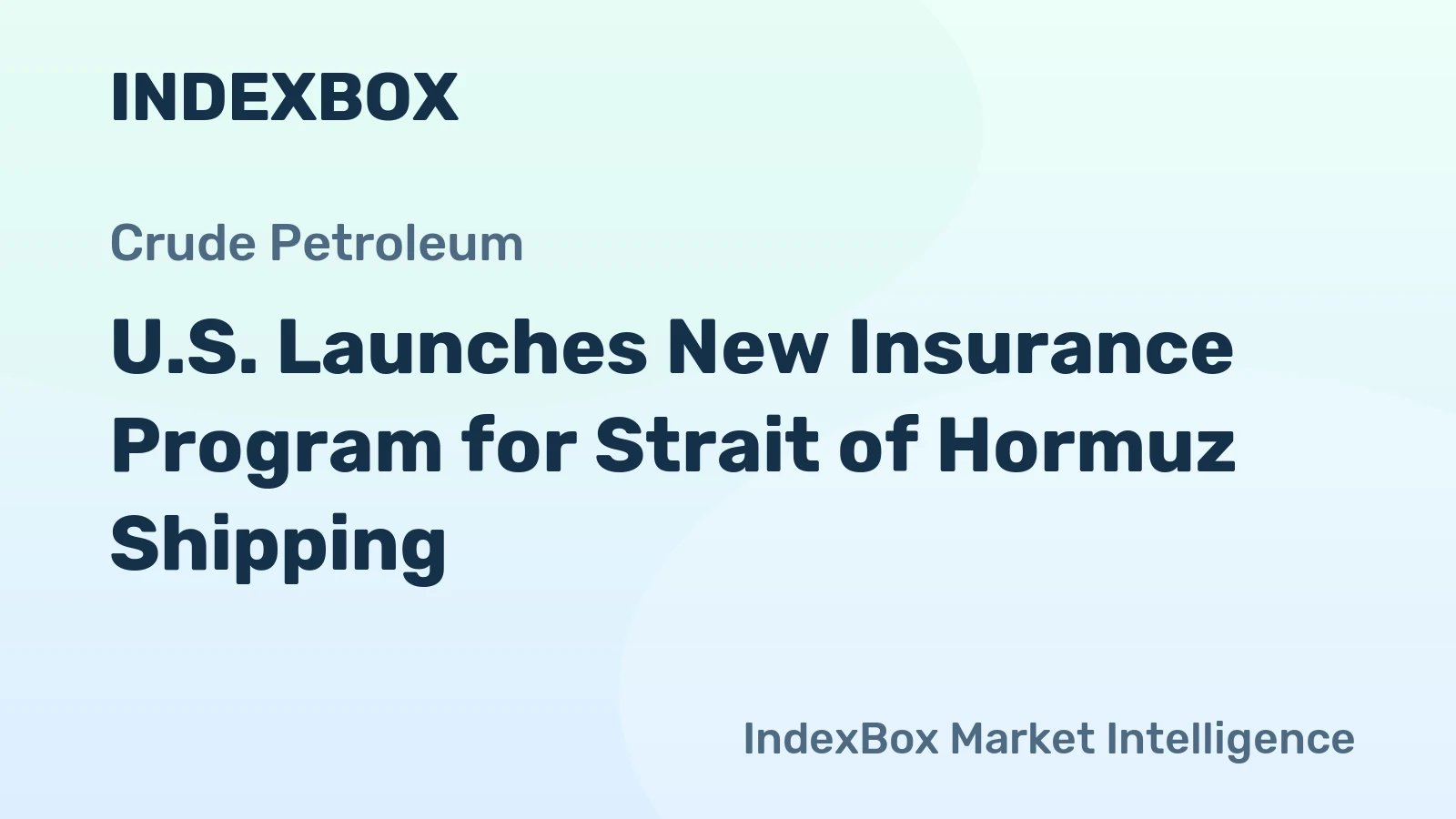 U.S. Launches New Insurance Program for Strait of Hormuz Shipping