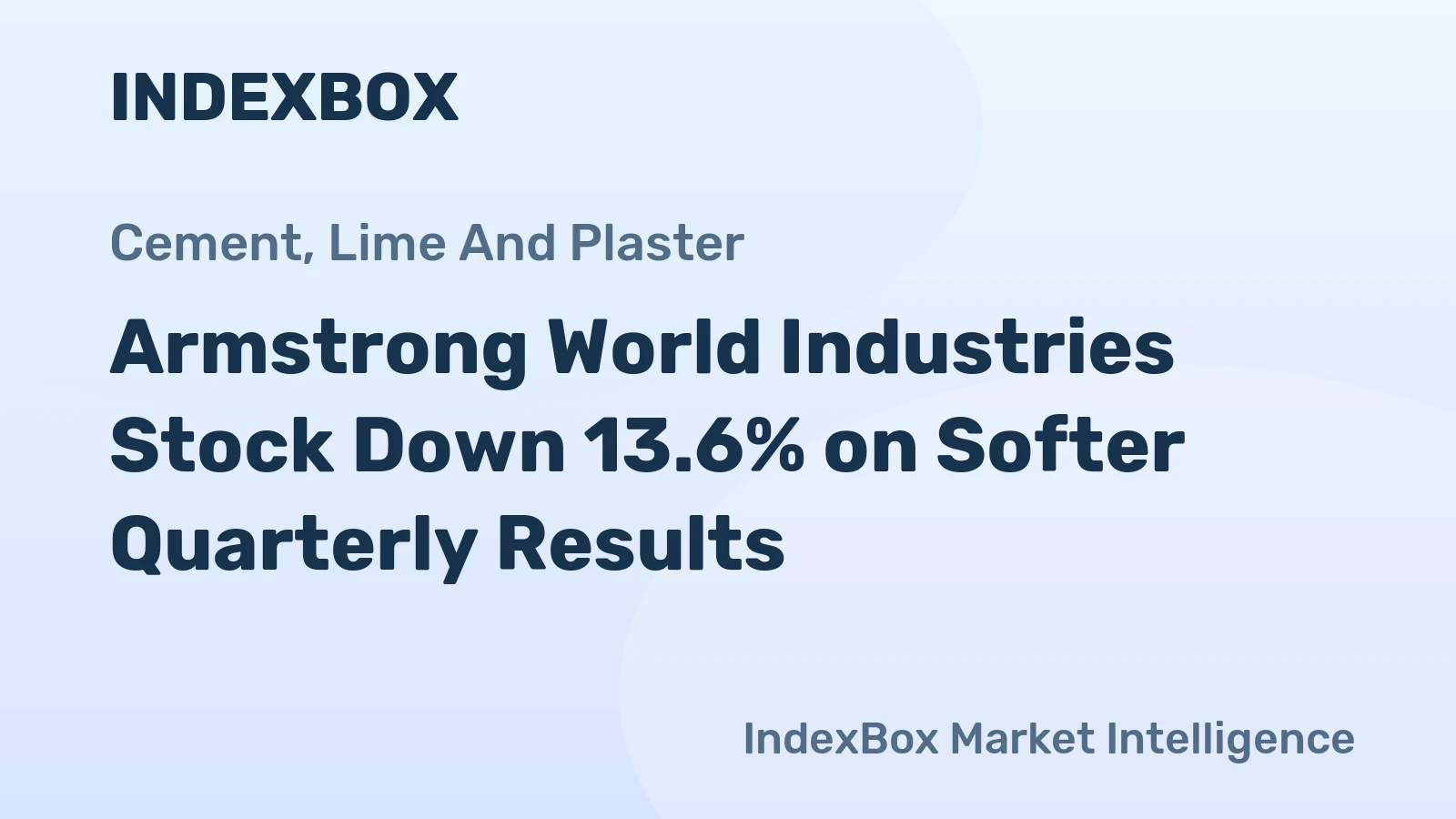Armstrong World Industries Stock Down 13.6% on Softer Quarterly Results
