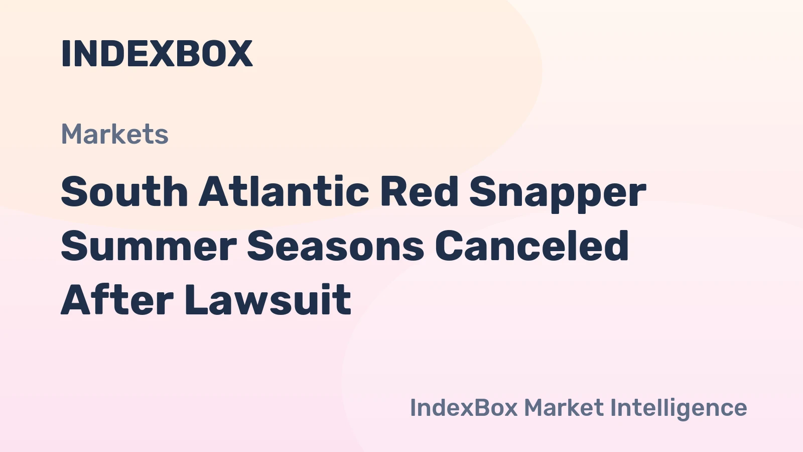 South Atlantic Red Snapper Summer Seasons Canceled After Lawsuit