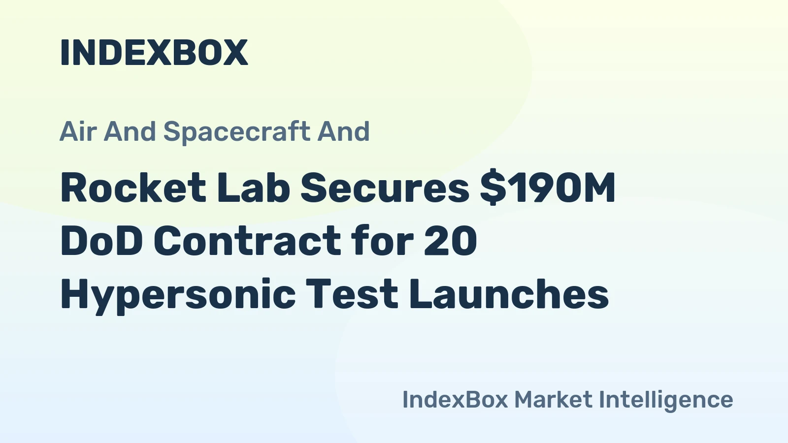 Rocket Lab Secures $190M DoD Contract for 20 Hypersonic Test Launches