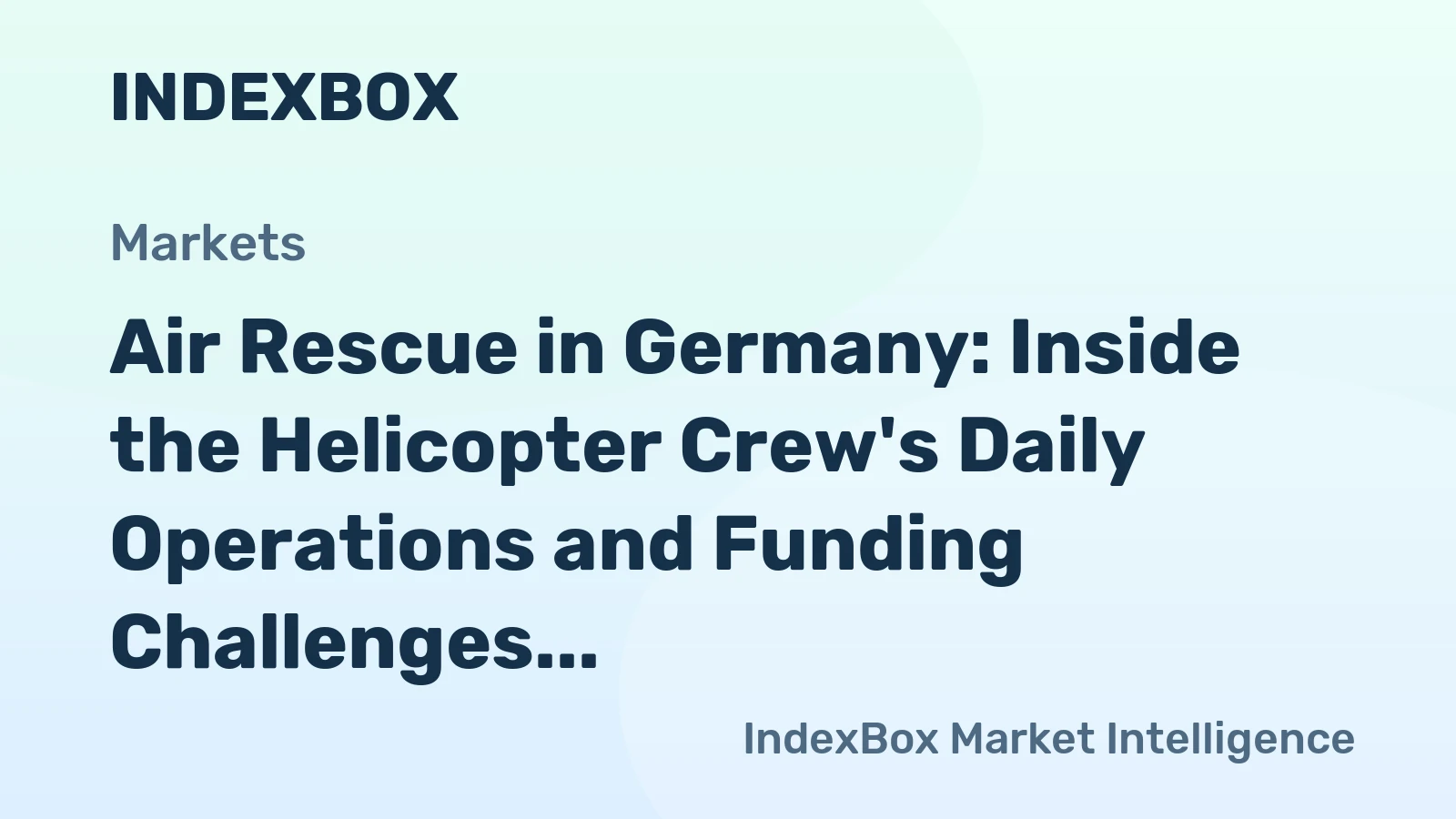 Air Rescue in Germany: Inside the Helicopter Crew's Daily Operations and Funding Challenges
