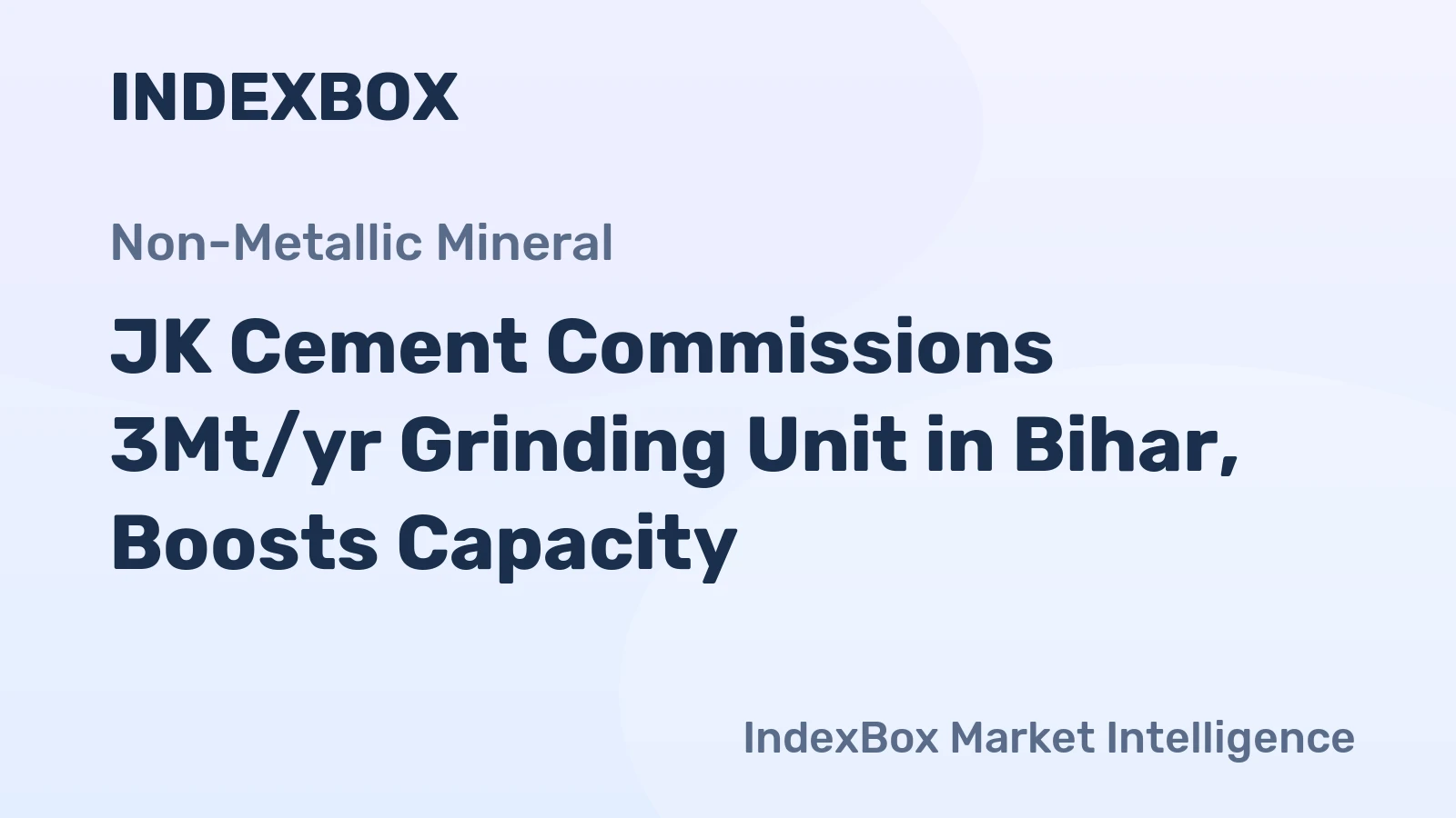 JK Cement Commissions 3Mt/yr Grinding Unit in Bihar, Boosts Capacity