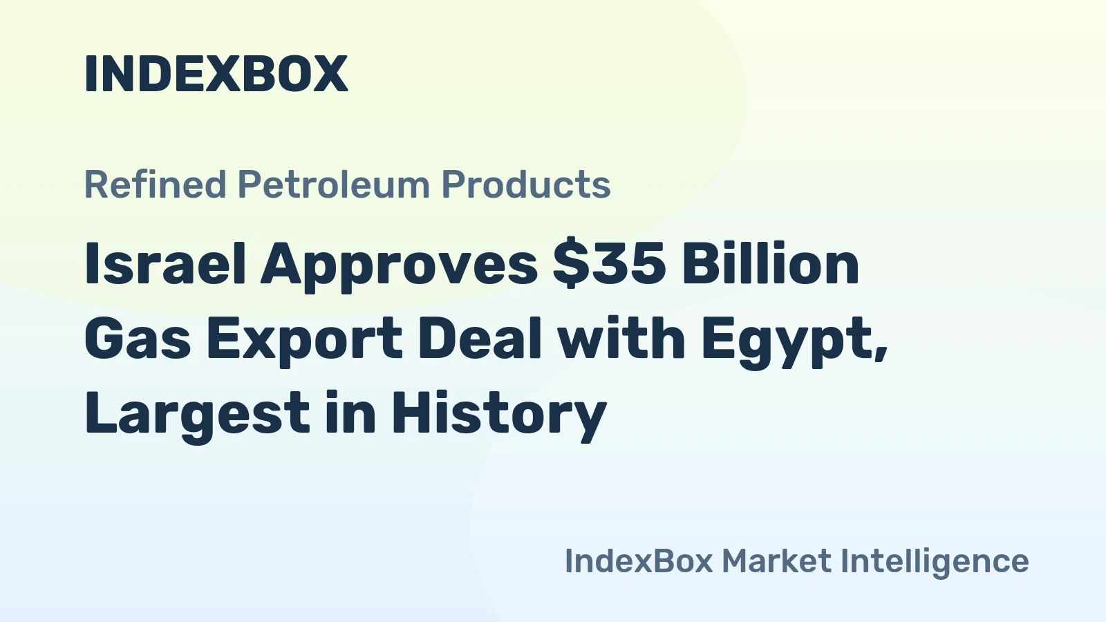 Israel Approves $35 Billion Gas Export Deal with Egypt, Largest in History