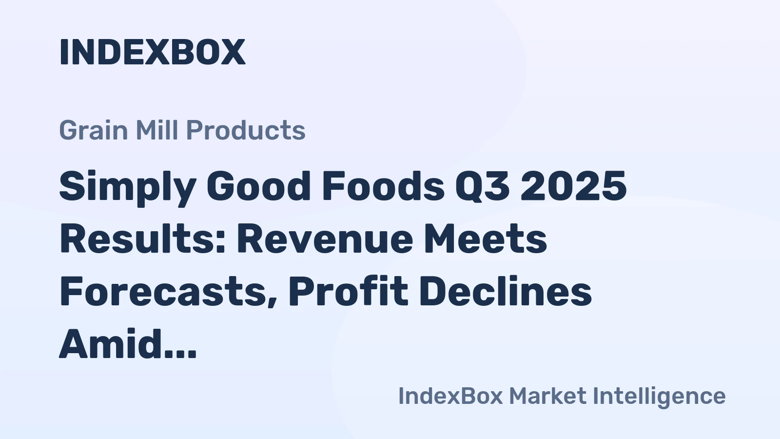 Simply Good Foods Q3 2025 Results: Revenue Meets Forecasts, Profit Declines Amid Atkins Challenges