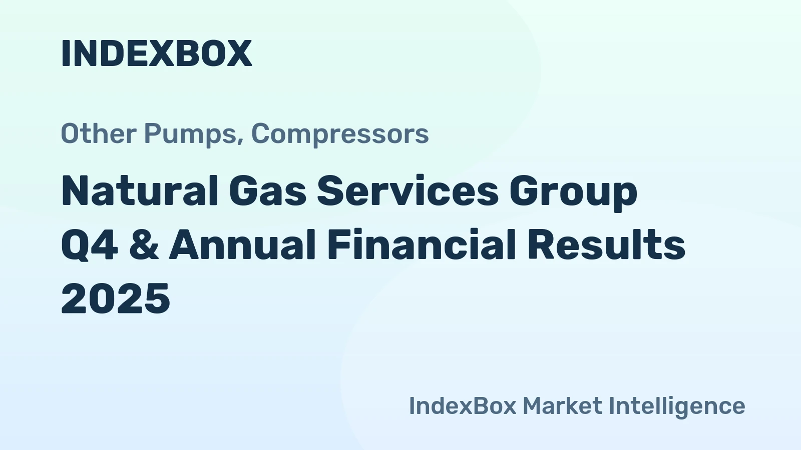 Natural Gas Services Group Q4 & Annual Financial Results 2025