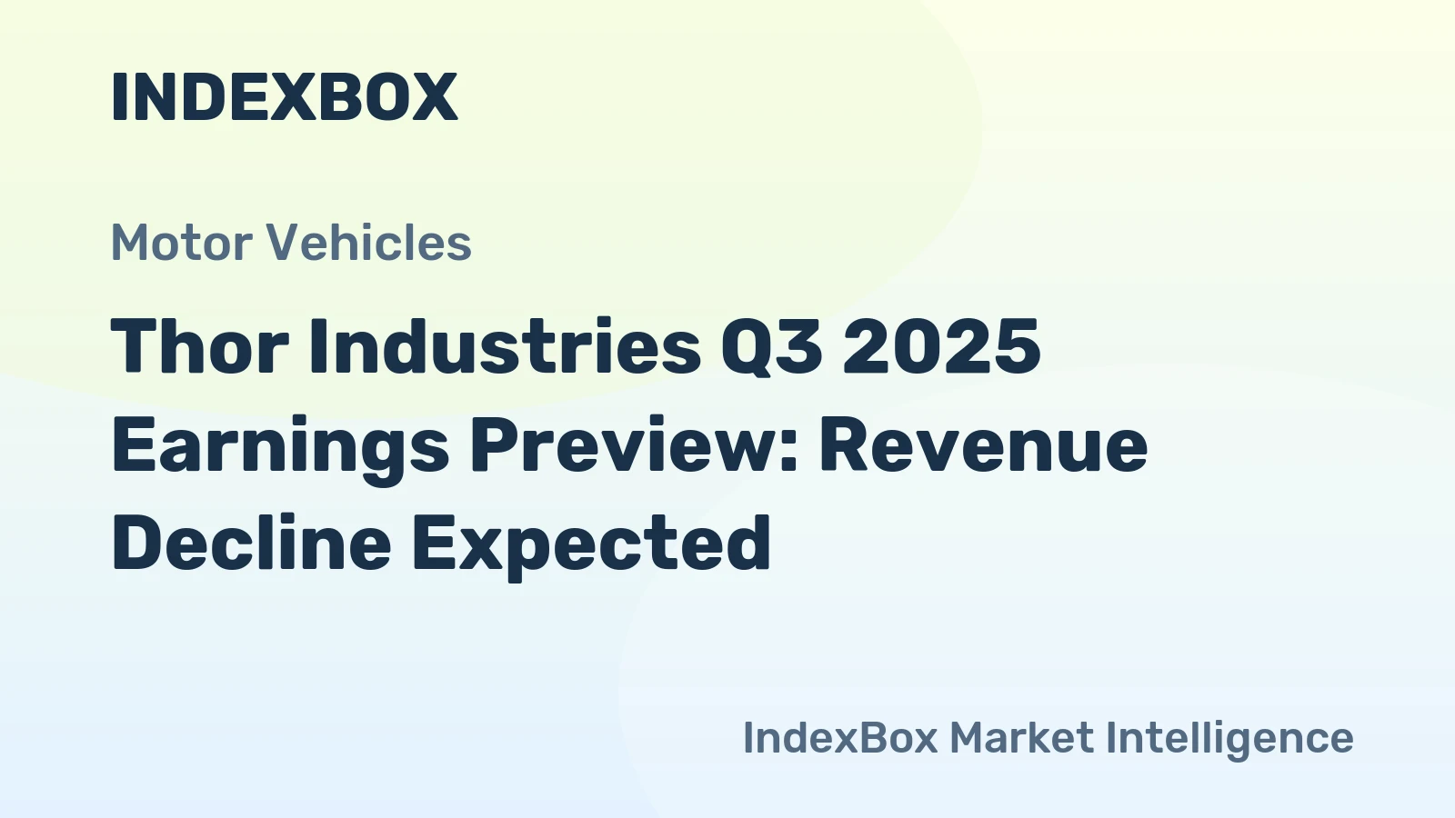 Thor Industries Q3 2025 Earnings Preview: Revenue Decline Expected