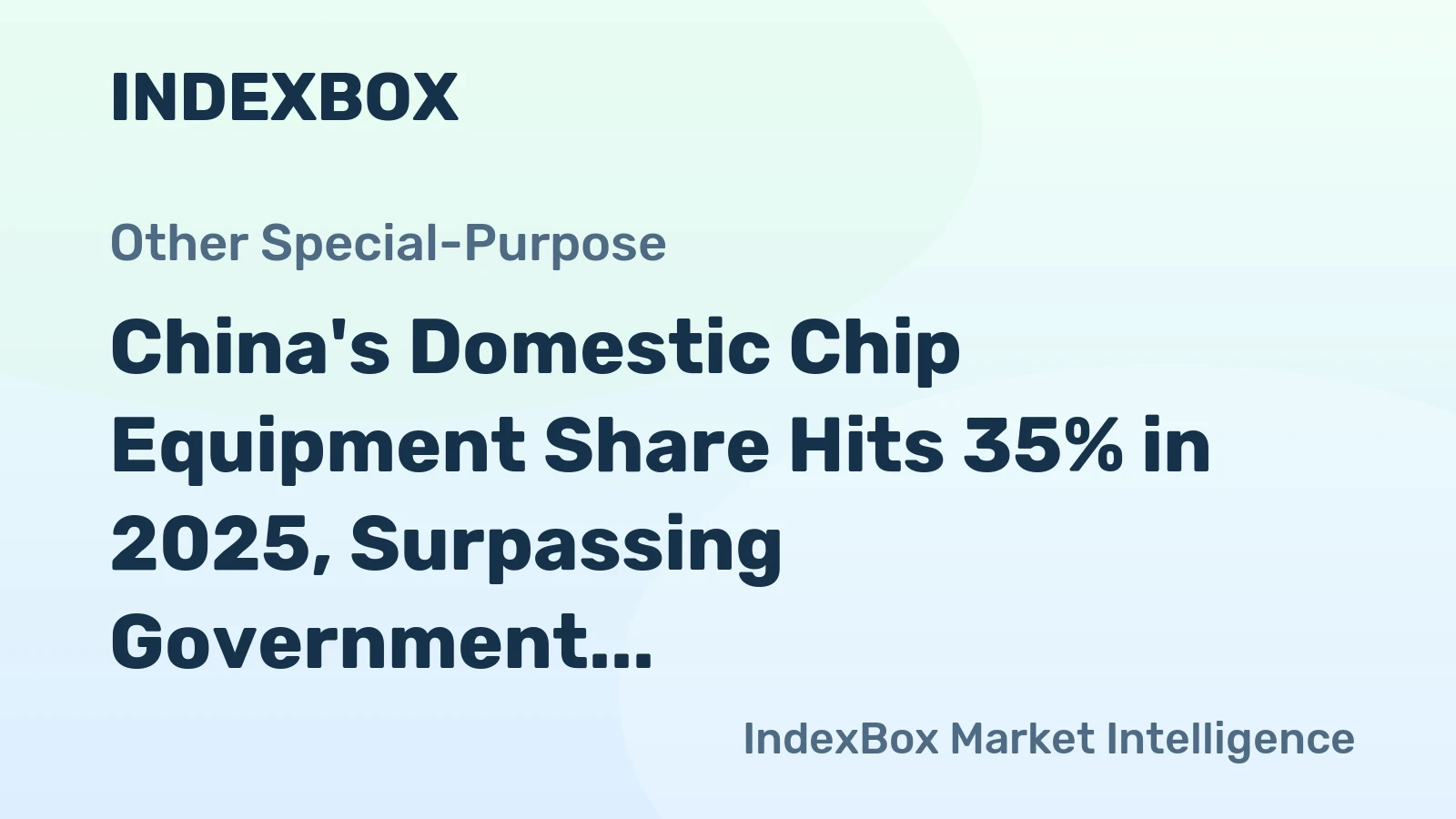 China's Domestic Chip Equipment Share Hits 35% in 2025, Surpassing Government Target