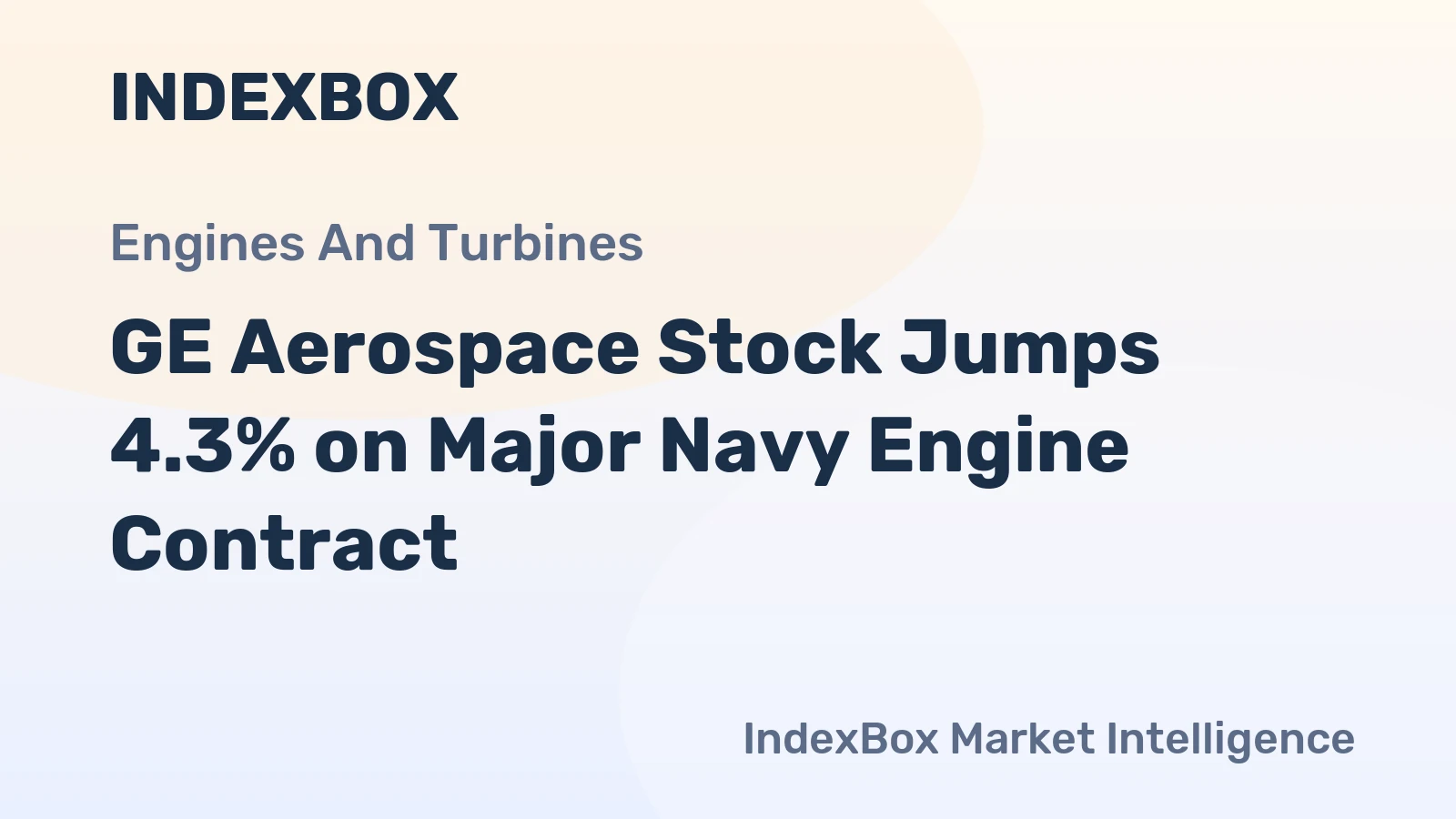 GE Aerospace Stock Jumps 4.3% on Major Navy Engine Contract