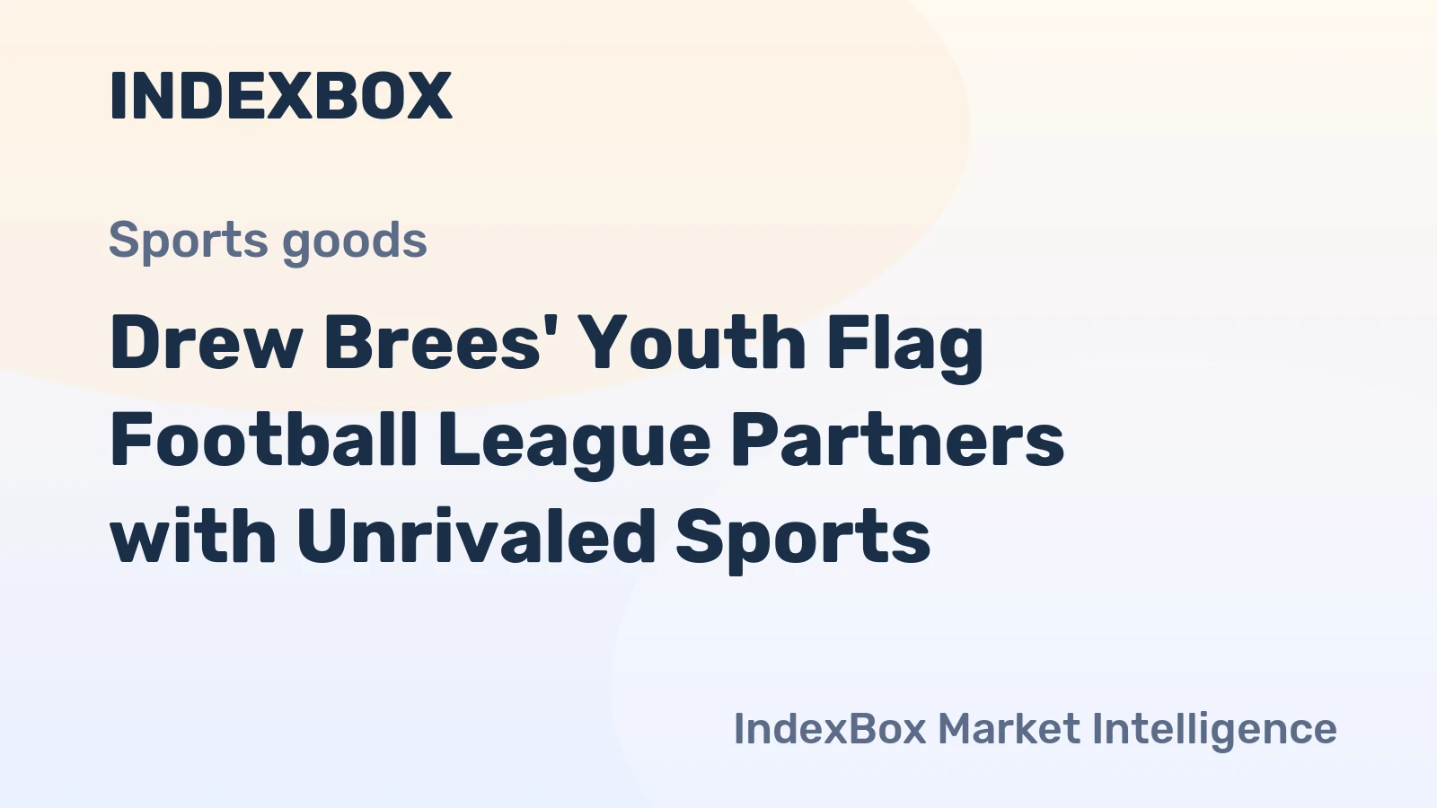 Drew Brees' Youth Flag Football League Partners with Unrivaled Sports