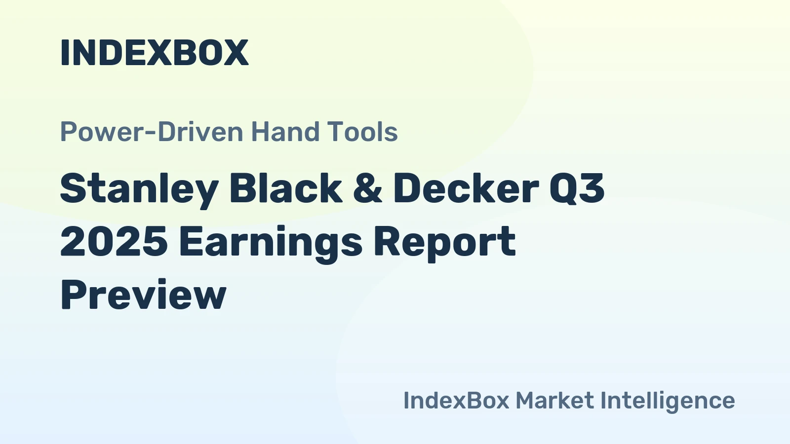 Stanley Black & Decker Q3 2025 Earnings Report Preview