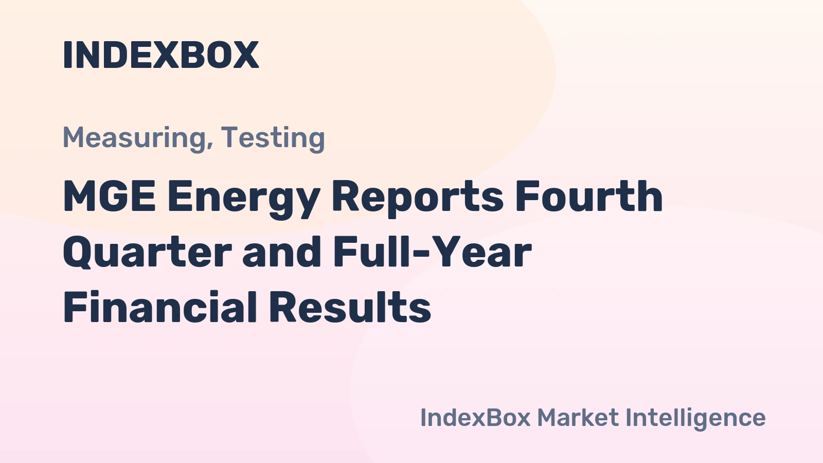 MGE Energy Reports Fourth Quarter and Full-Year Financial Results