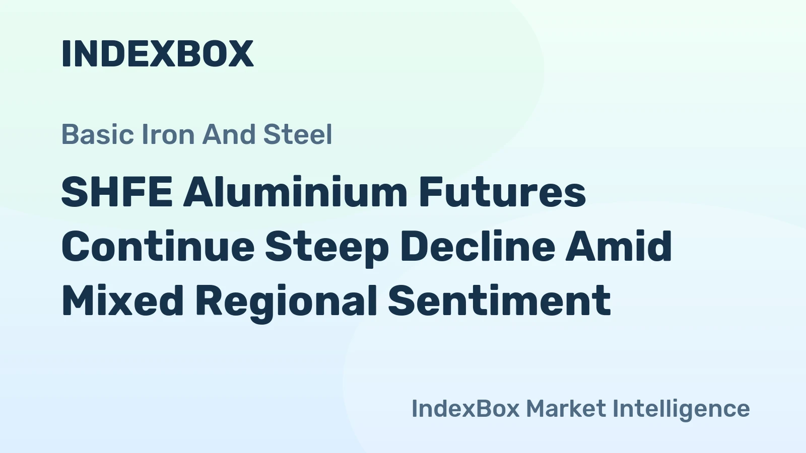 SHFE Aluminium Futures Continue Steep Decline Amid Mixed Regional Sentiment
