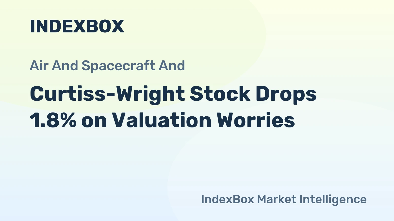Curtiss-Wright Stock Drops 1.8% on Valuation Worries