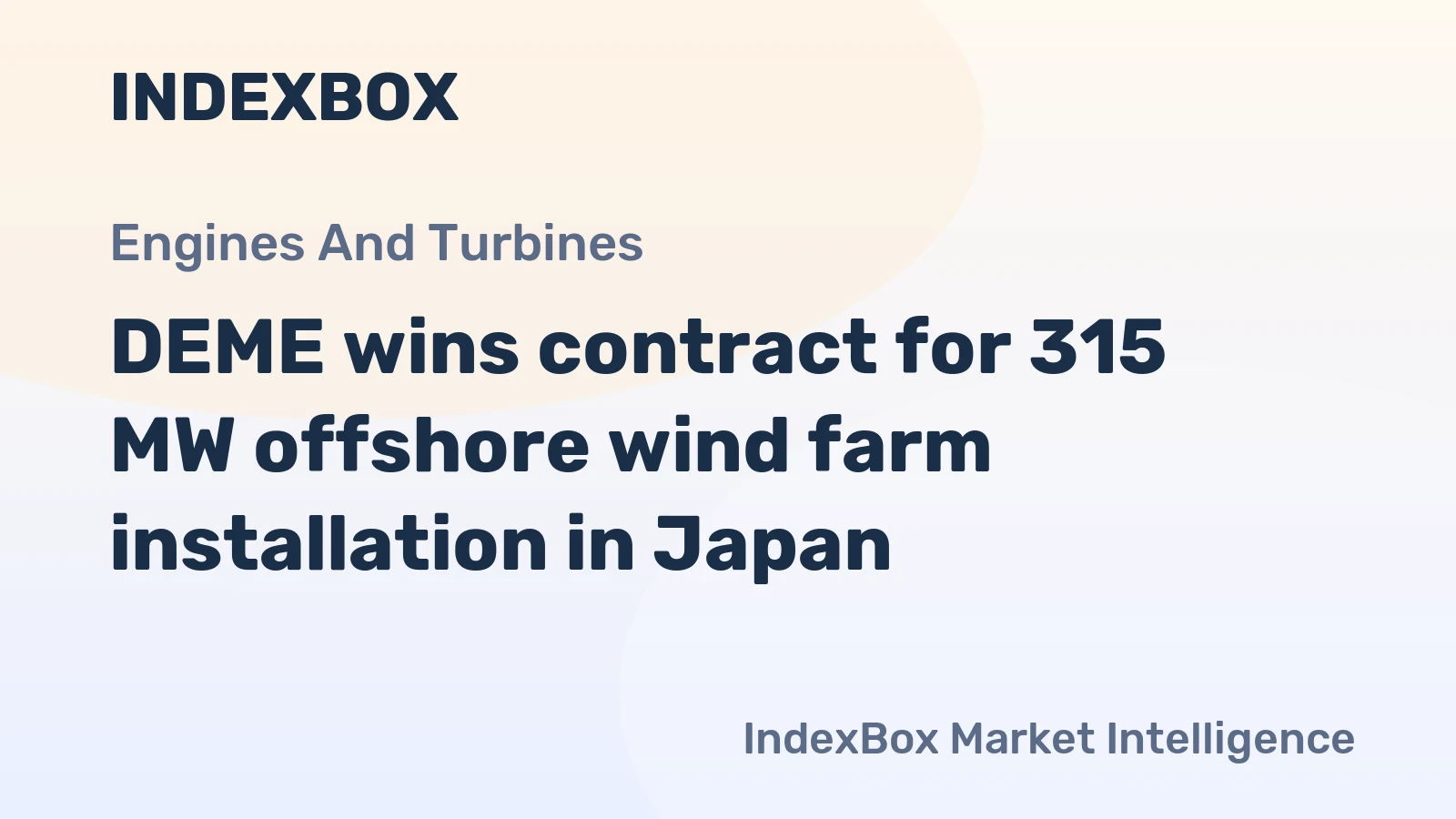 DEME wins contract for 315 MW offshore wind farm installation in Japan