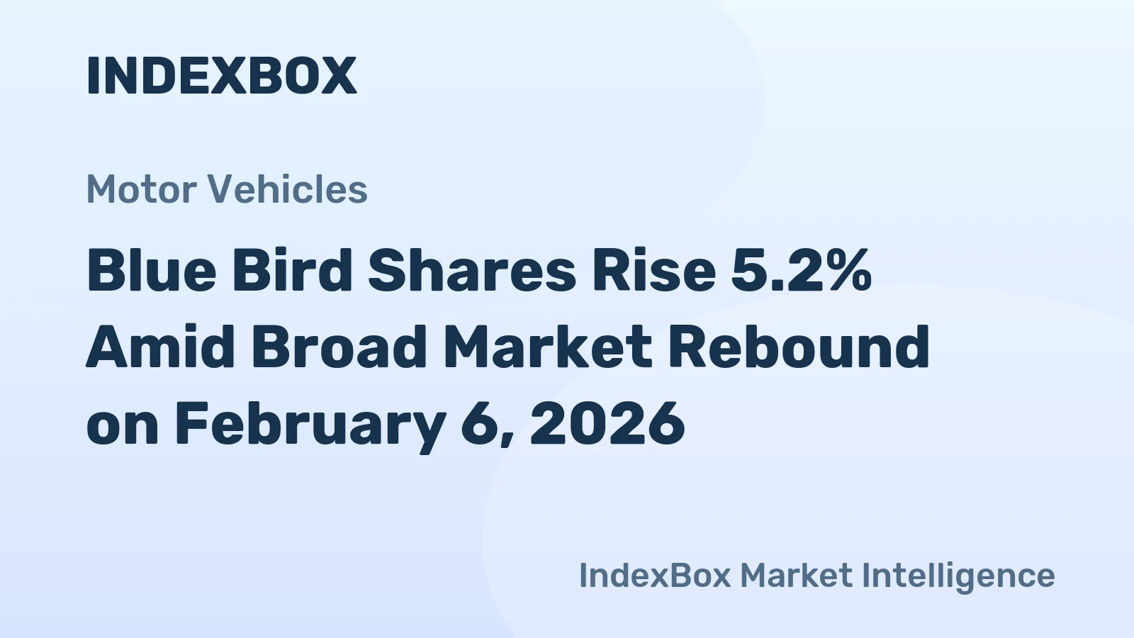 Blue Bird Shares Rise 5.2% Amid Broad Market Rebound on February 6, 2026