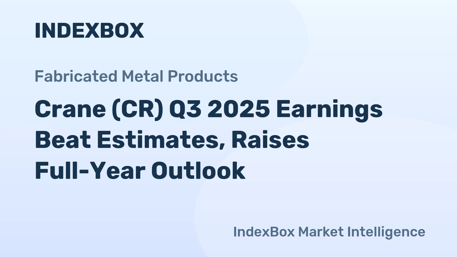 Crane (CR) Q3 2025 Earnings Beat Estimates, Raises Full-Year Outlook