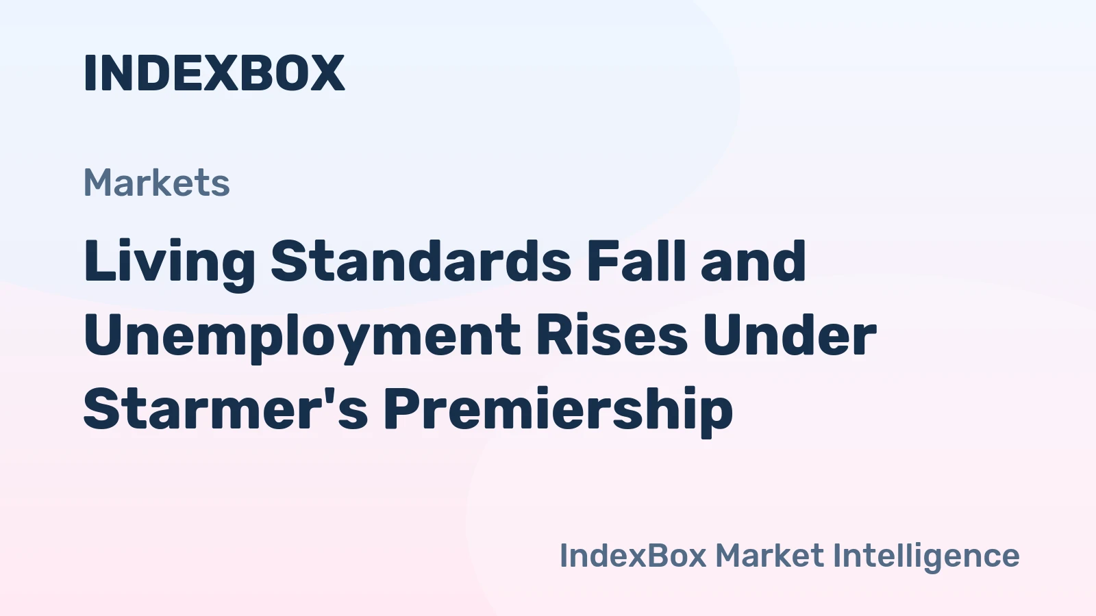 Living Standards Fall and Unemployment Rises Under Starmer's Premiership