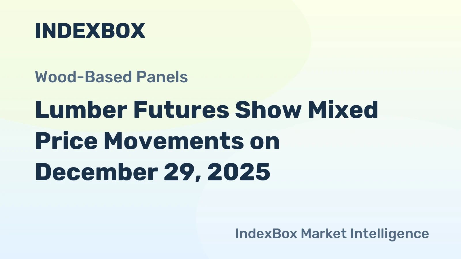 Lumber Futures Show Mixed Price Movements on December 29, 2025