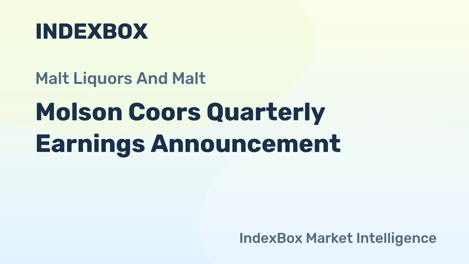 Molson Coors Quarterly Earnings Announcement