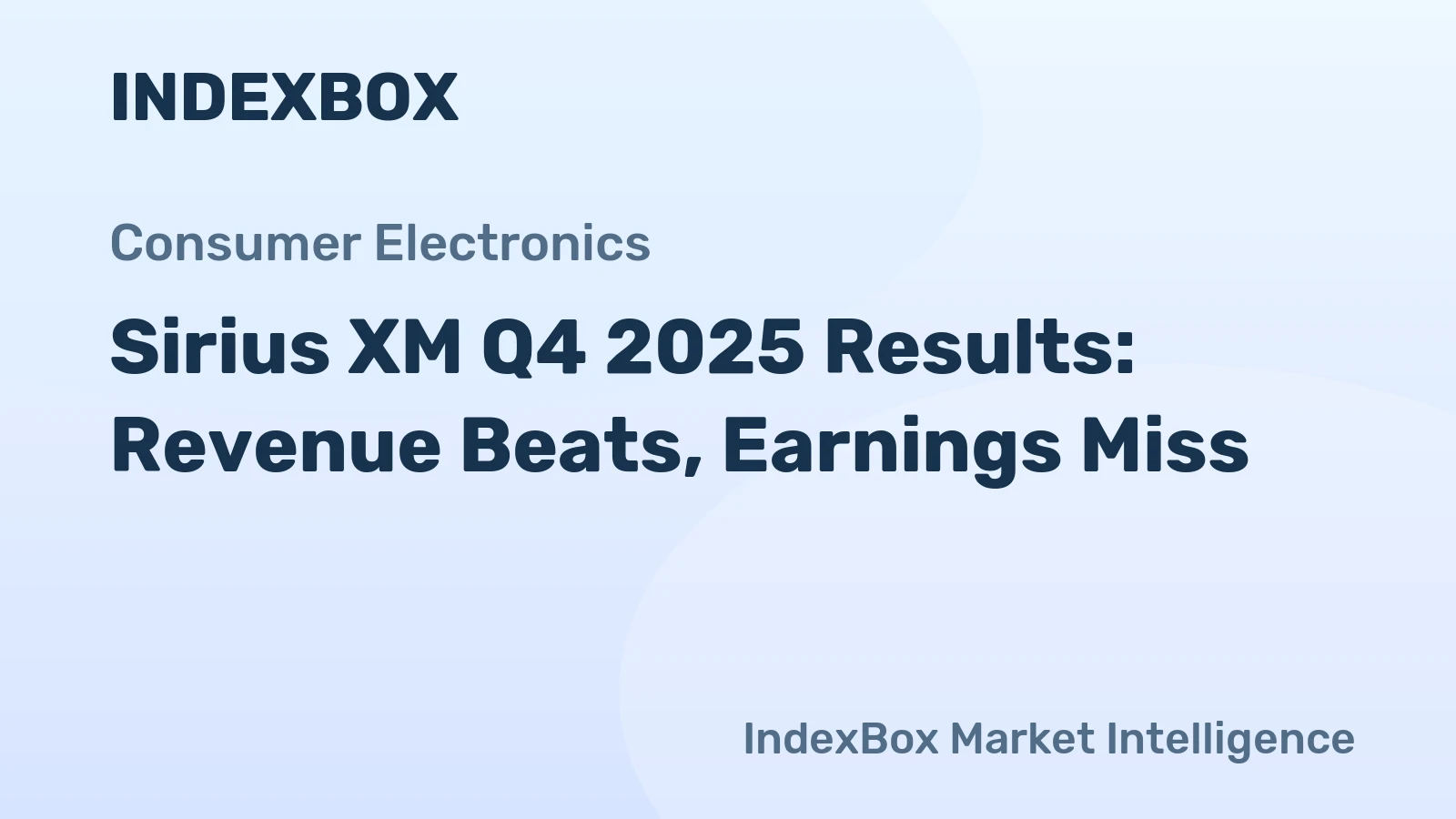 Sirius XM Q4 2025 Results: Revenue Beats, Earnings Miss