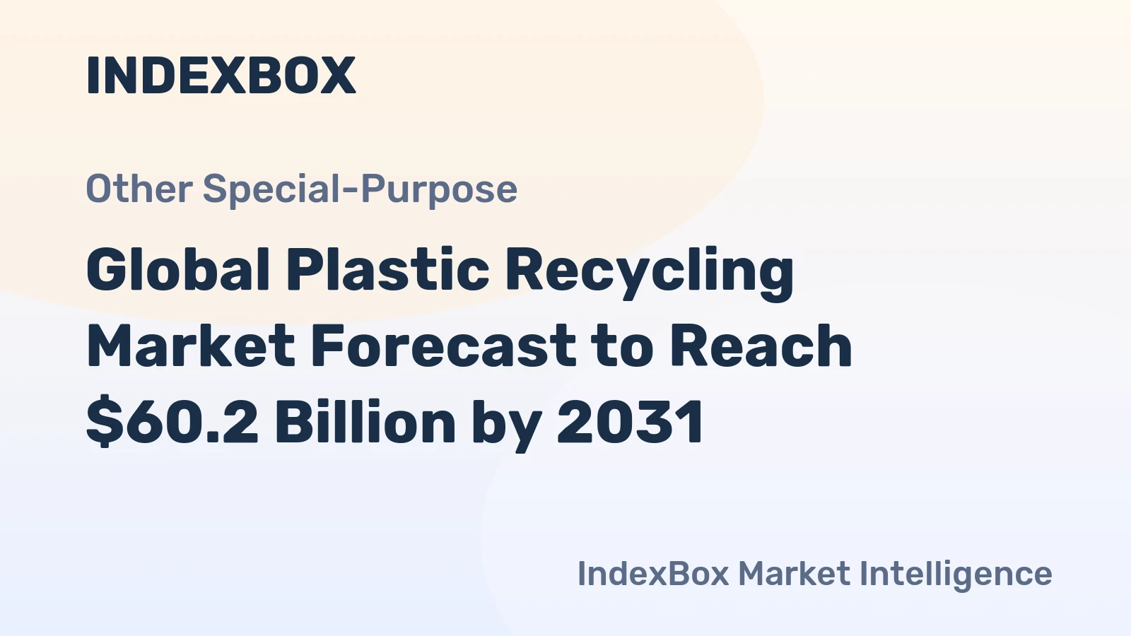 Global Plastic Recycling Market Forecast to Reach $60.2 Billion by 2031