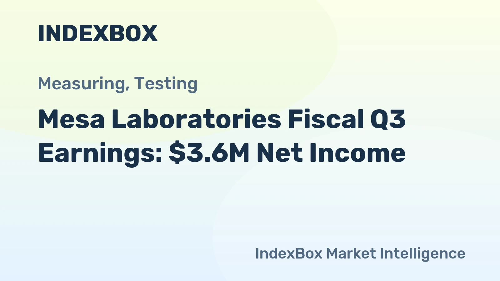 Mesa Laboratories Fiscal Q3 Earnings: $3.6M Net Income