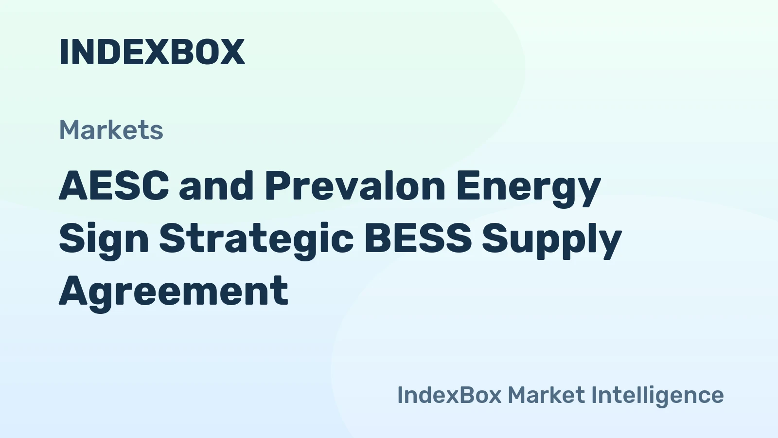 AESC and Prevalon Energy Sign Strategic BESS Supply Agreement
