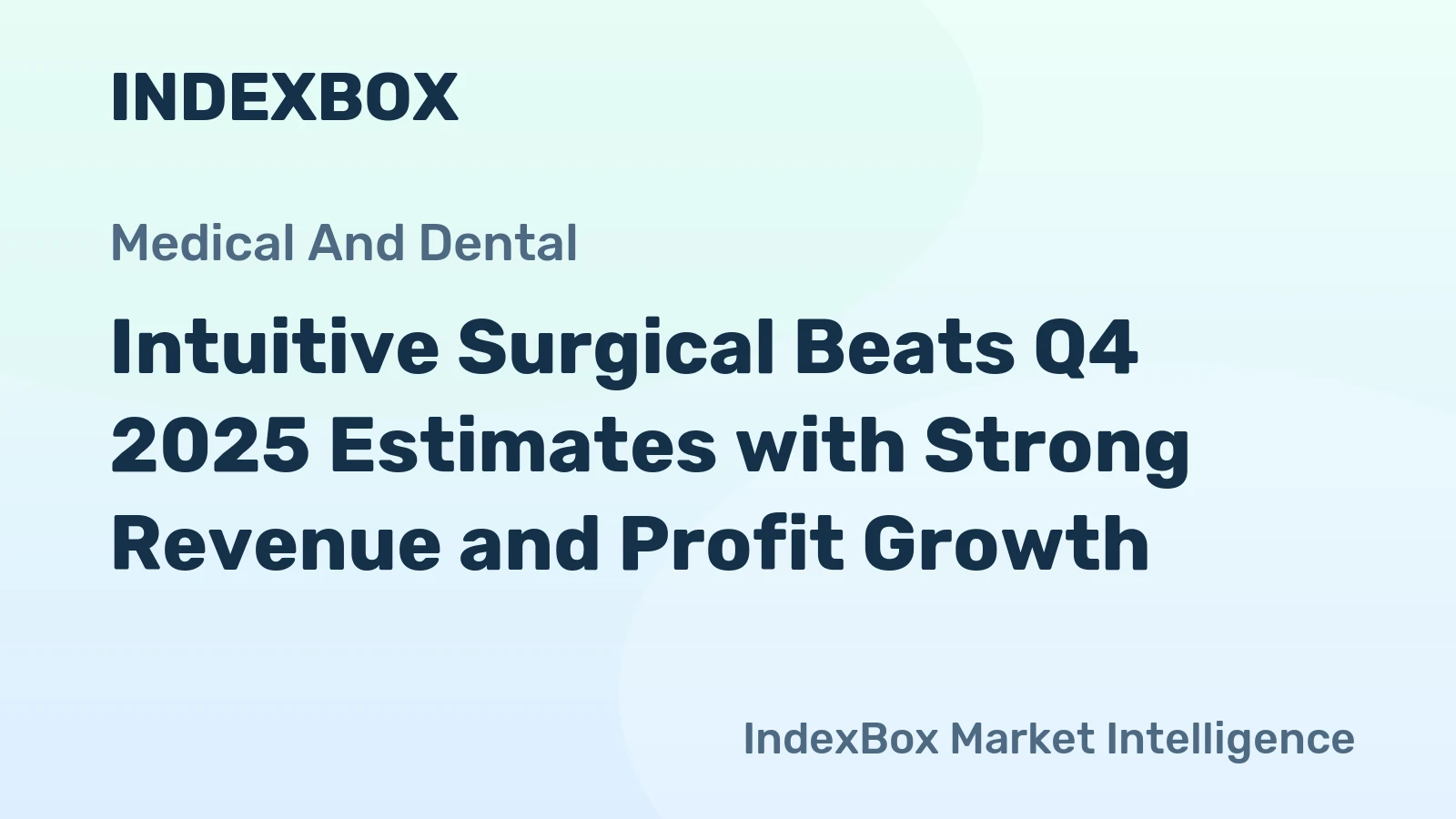 Intuitive Surgical Beats Q4 2025 Estimates with Strong Revenue and Profit Growth