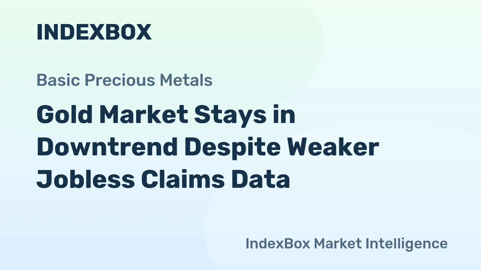 Gold Market Stays in Downtrend Despite Weaker Jobless Claims Data