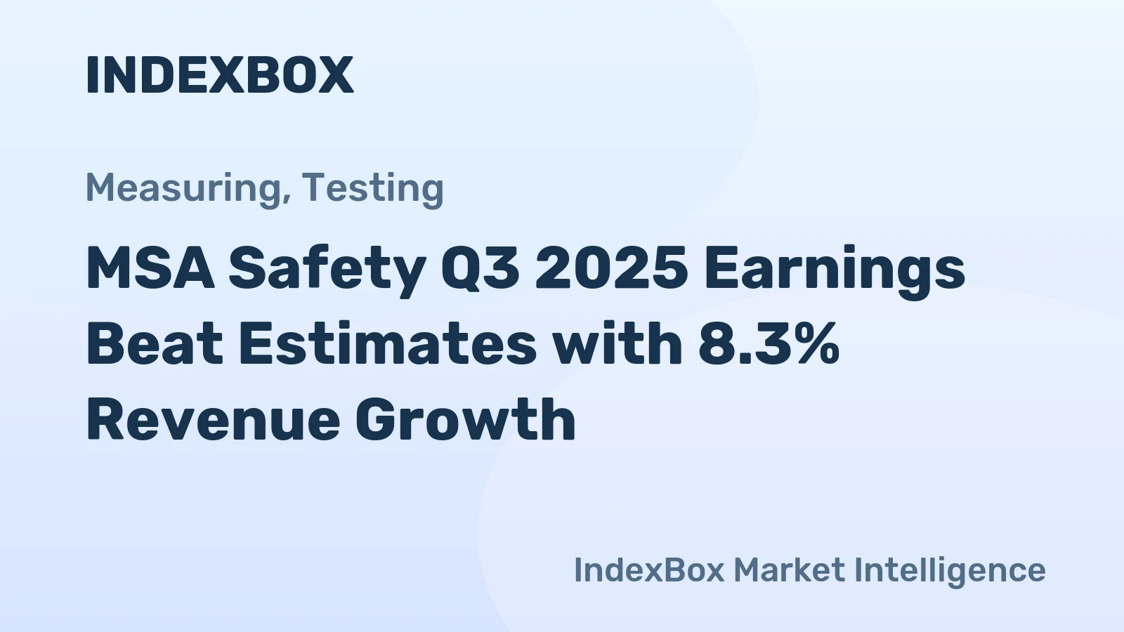 MSA Safety Q3 2025 Earnings Beat Estimates with 8.3% Revenue Growth