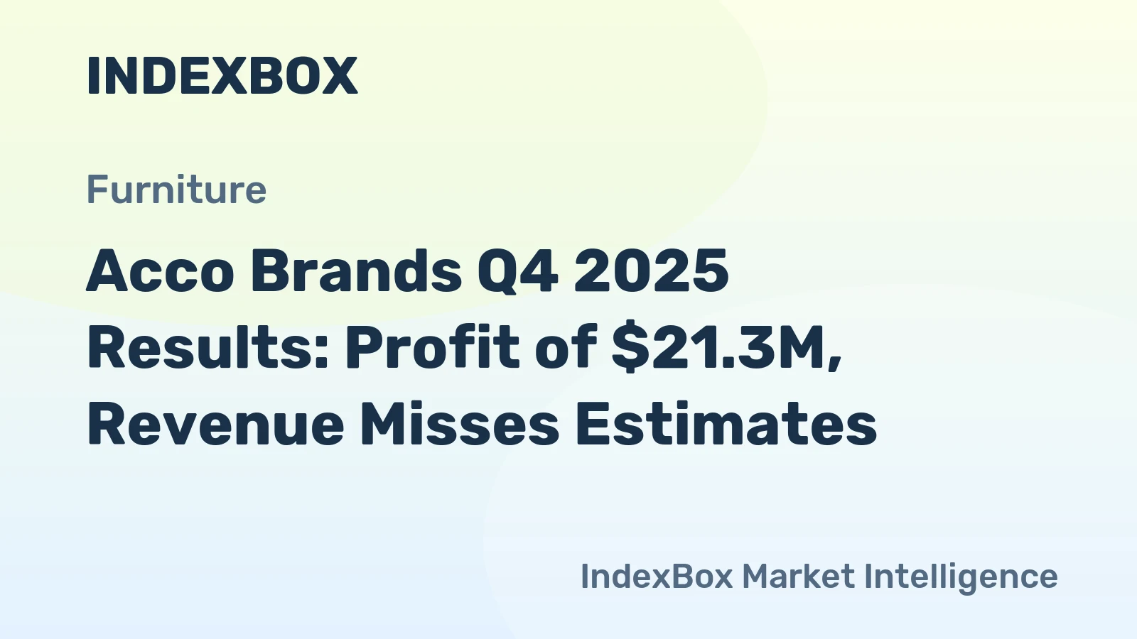 Acco Brands Q4 2025 Results: Profit of $21.3M, Revenue Misses Estimates