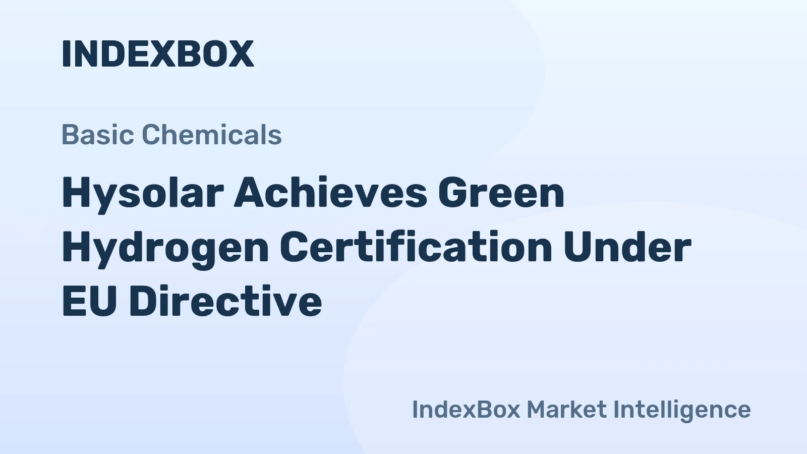 Hysolar Achieves Green Hydrogen Certification Under EU Directive