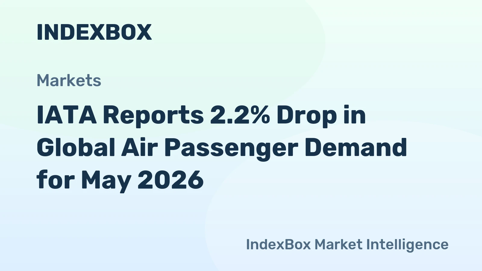 IATA Reports 2.2% Drop in Global Air Passenger Demand for May 2026