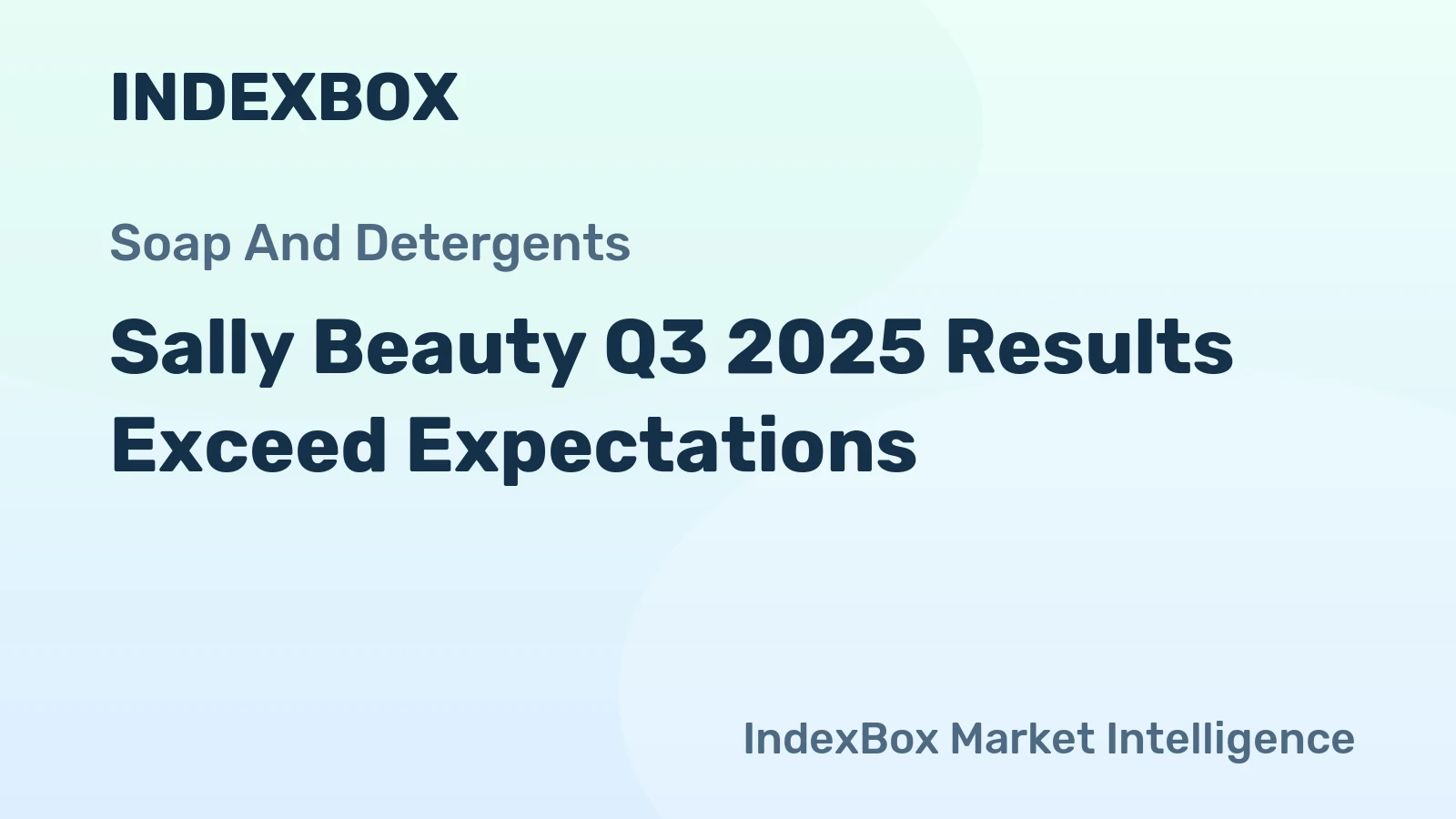 Sally Beauty Q3 2025 Results Exceed Expectations