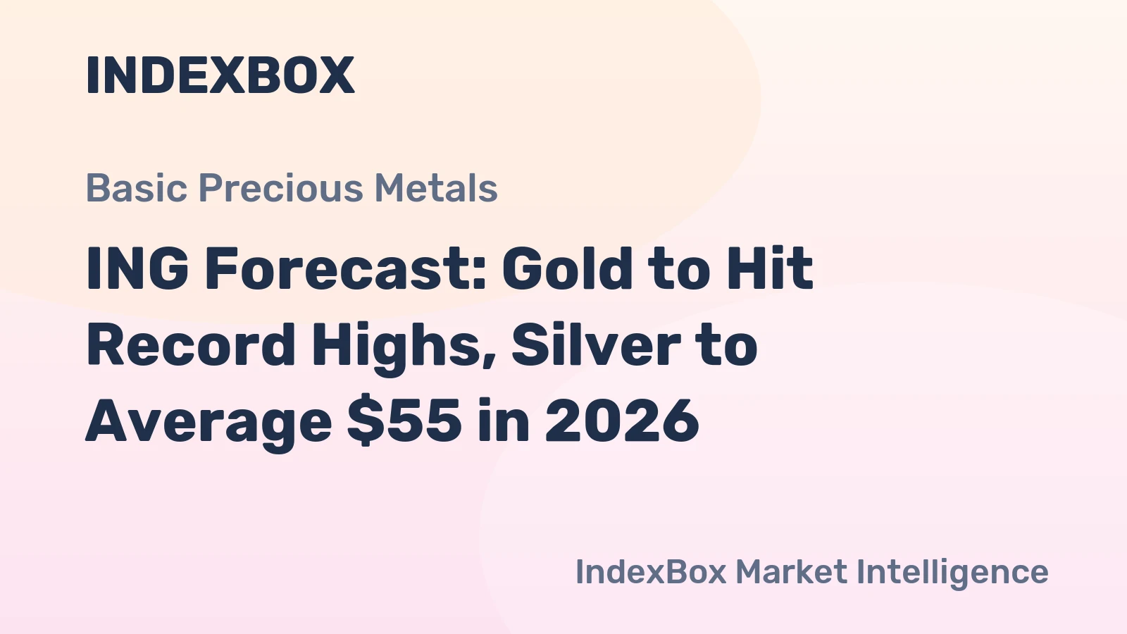 ING Forecast: Gold to Hit Record Highs, Silver to Average $55 in 2026