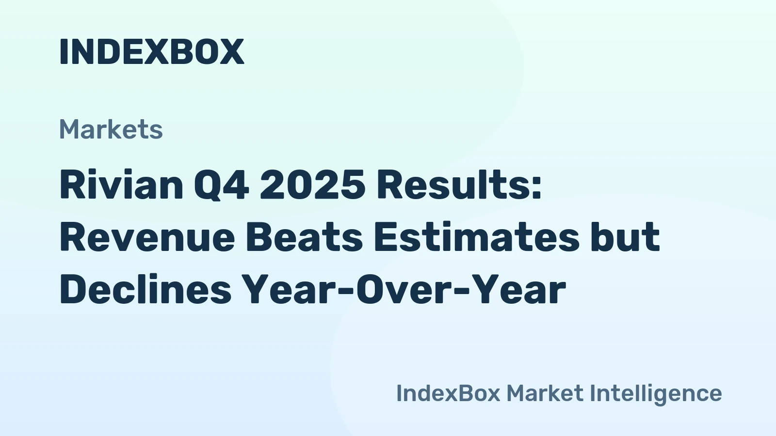 Rivian Q4 2025 Results: Revenue Beats Estimates but Declines Year-Over-Year