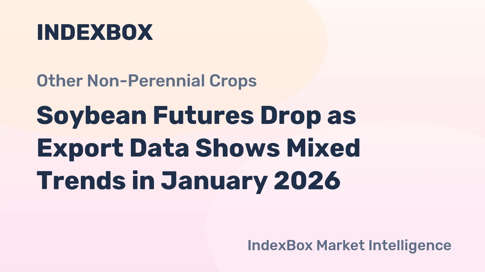 Soybean Futures Drop as Export Data Shows Mixed Trends in January 2026