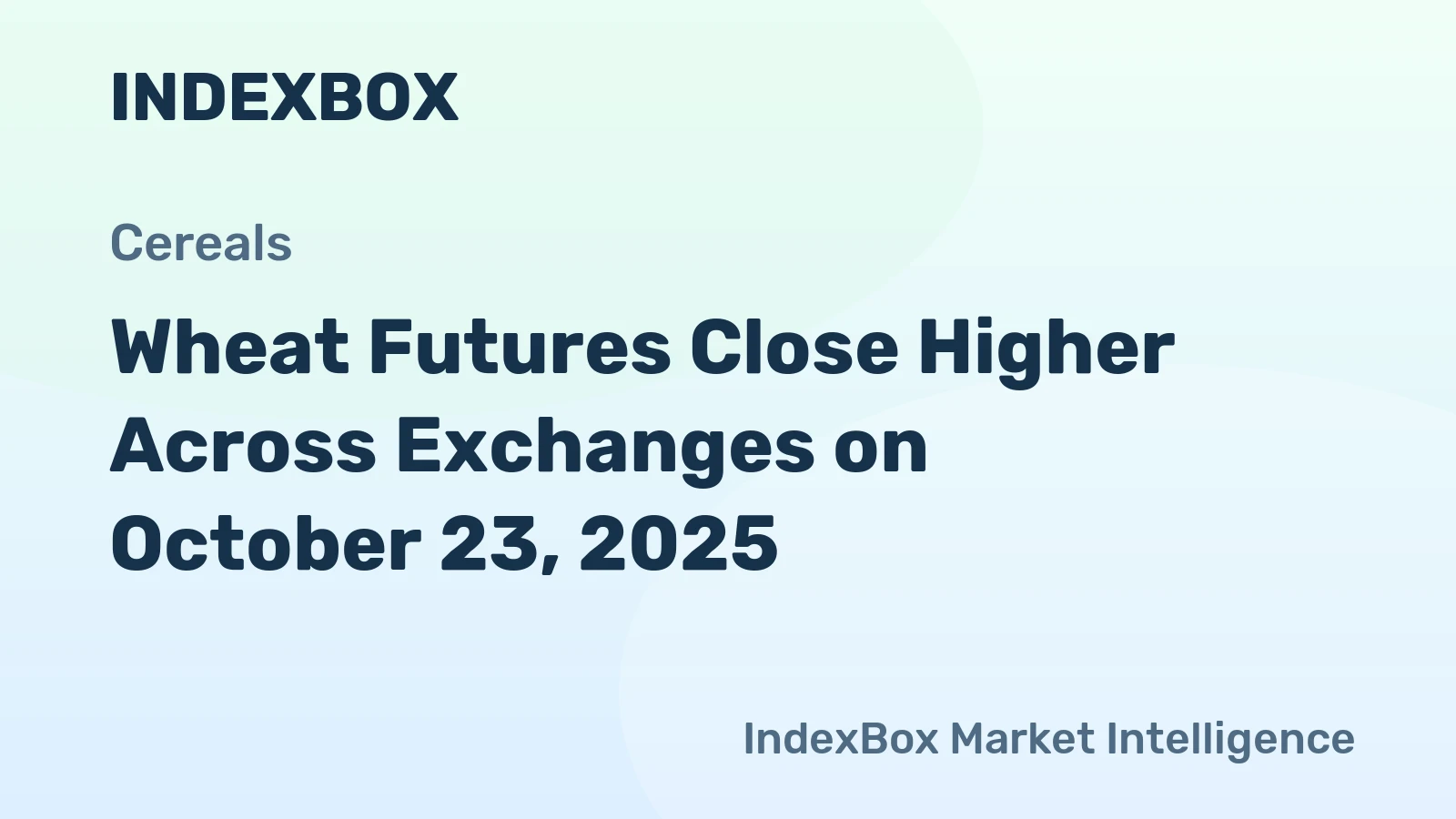 Wheat Futures Close Higher Across Exchanges on October 23, 2025